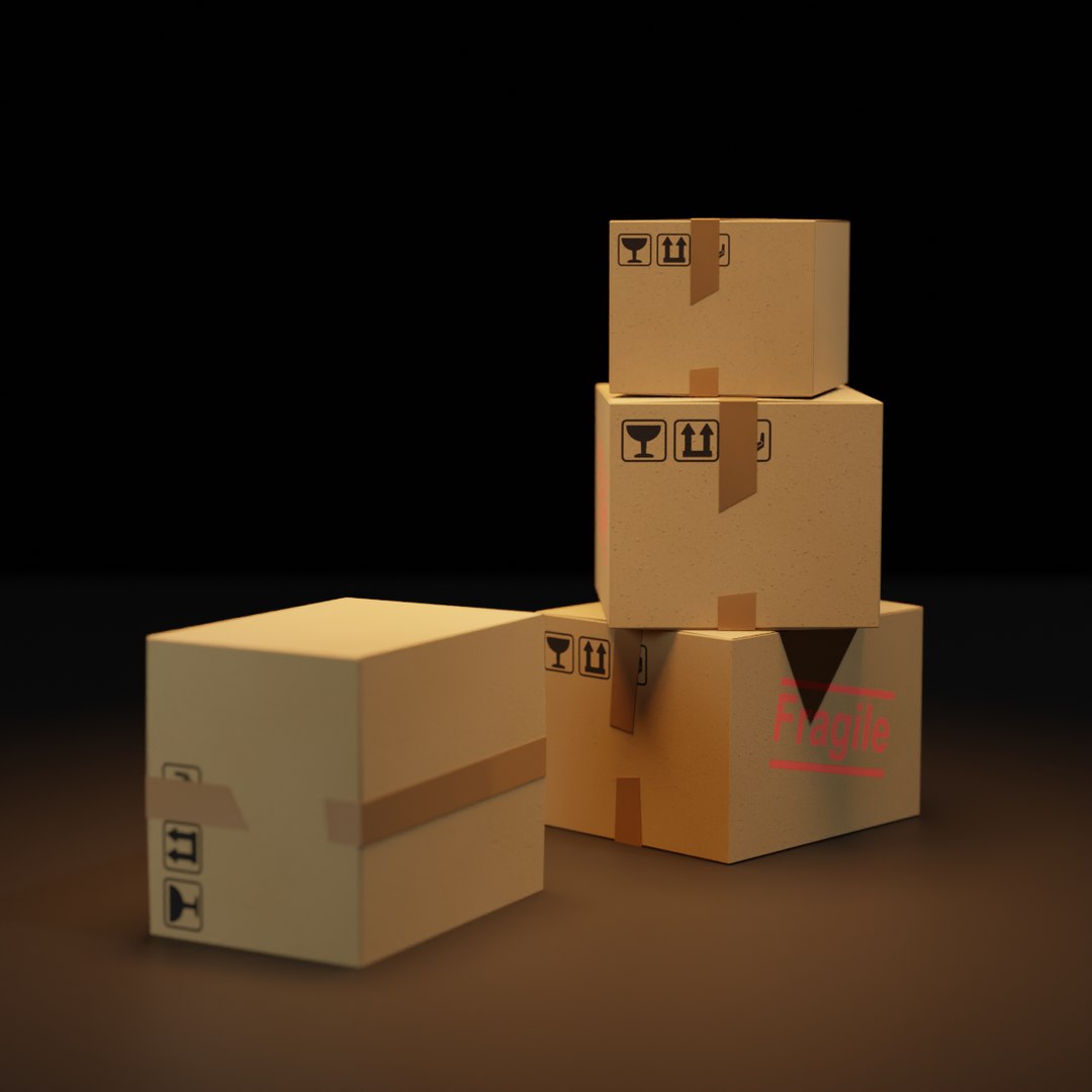 Cardboard Box For Storage 3D Model - TurboSquid 1858993