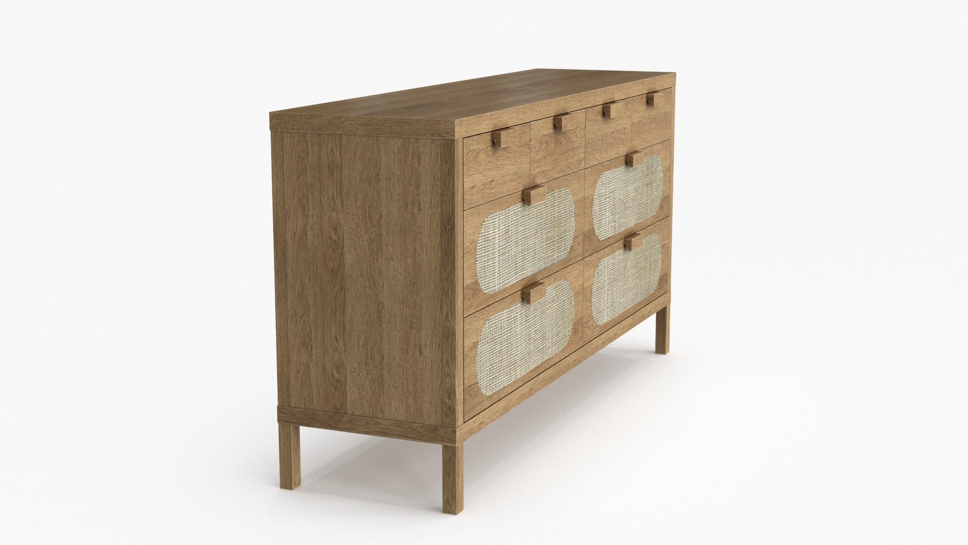 Marcy 8 Drawer Dresser Brown 3D Model - TurboSquid 2304834