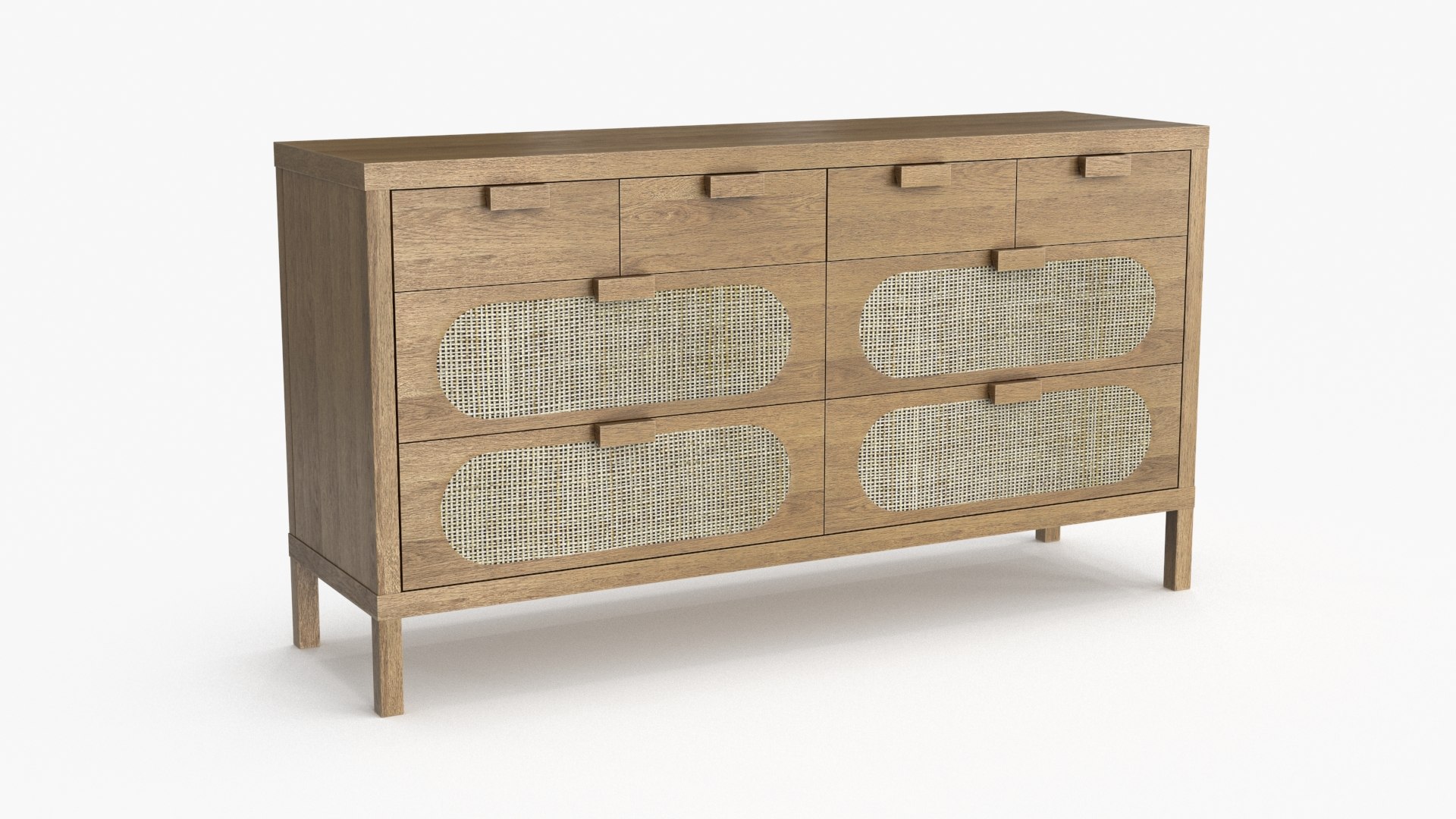 Marcy 8 Drawer Dresser Brown 3D Model - TurboSquid 2304834