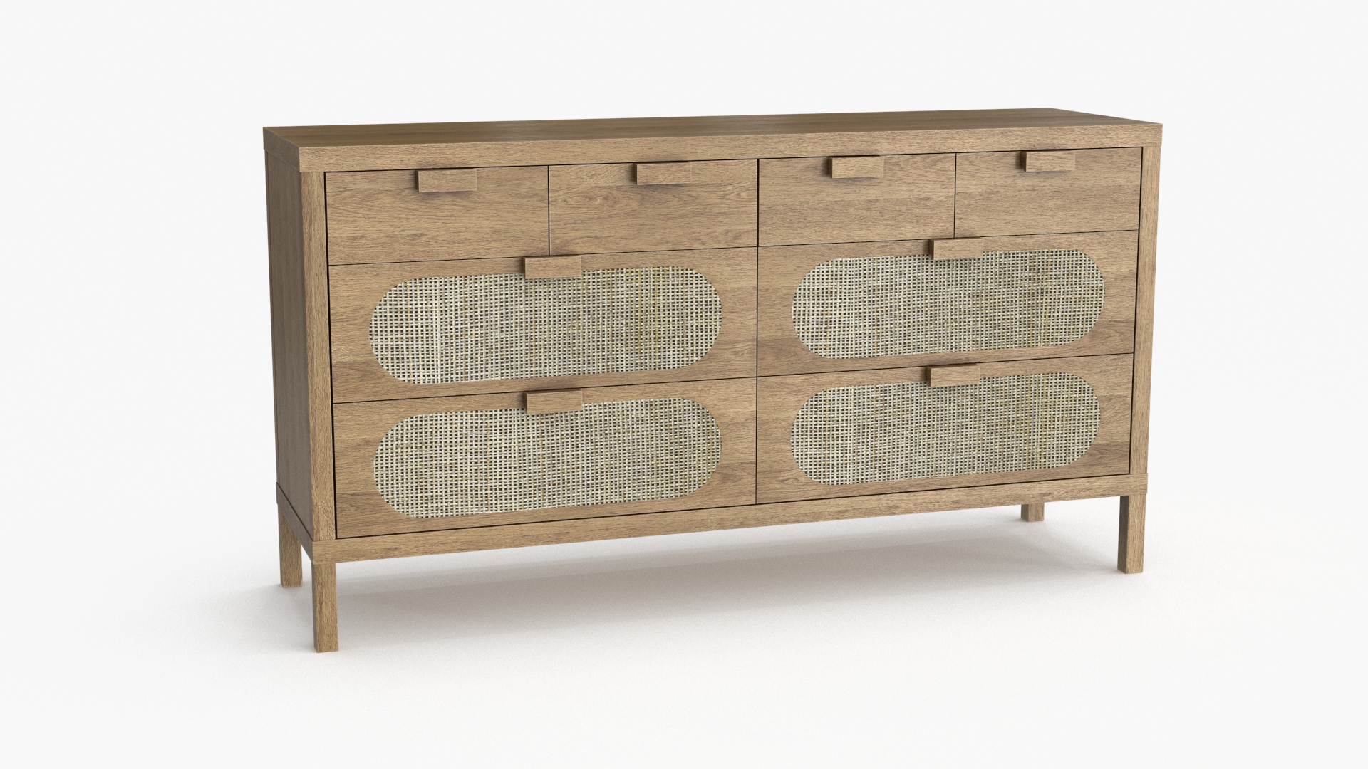 Marcy 8 Drawer Dresser Brown 3D Model - TurboSquid 2304834