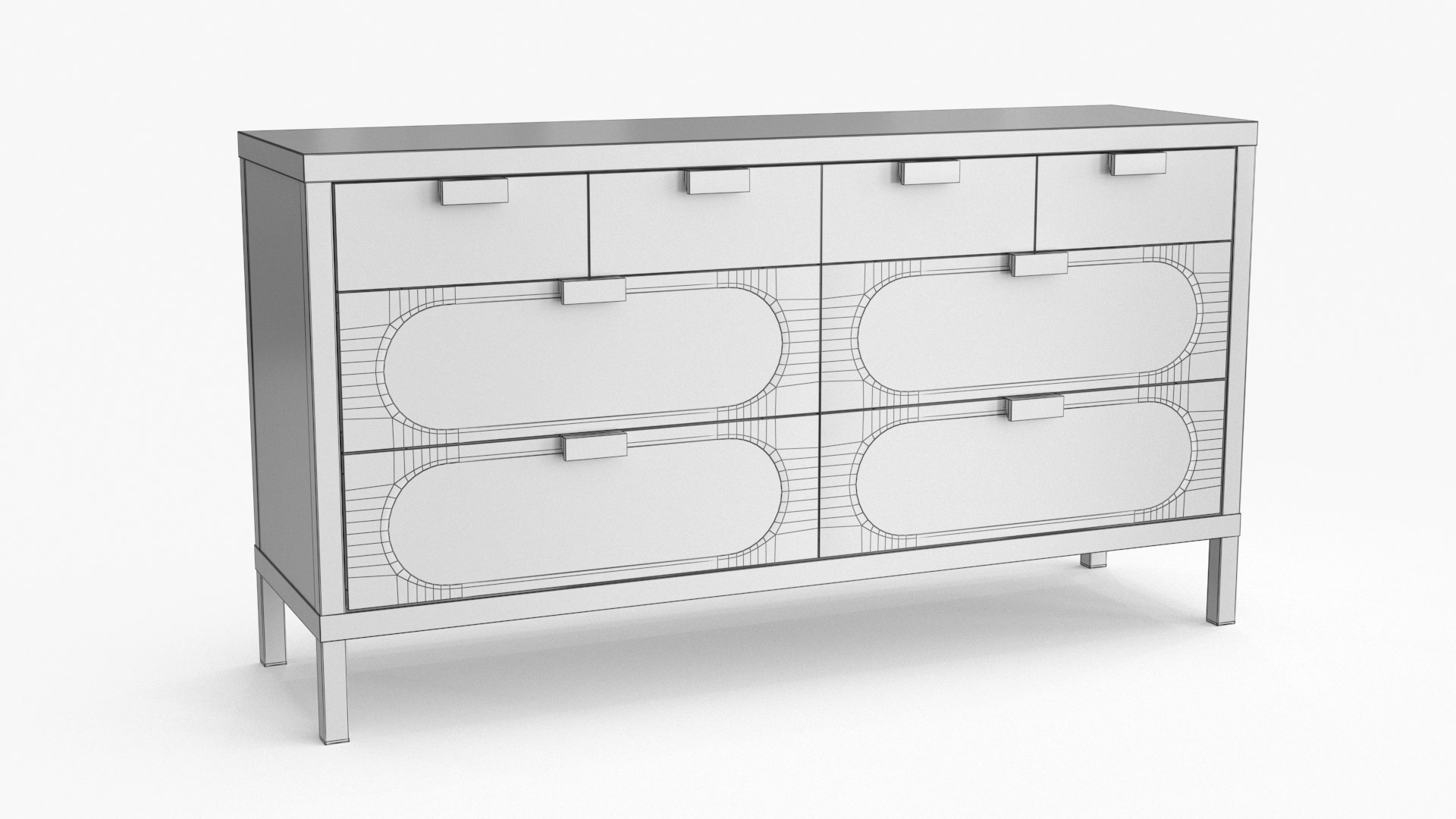 Marcy 8 Drawer Dresser Brown 3D Model - TurboSquid 2304834