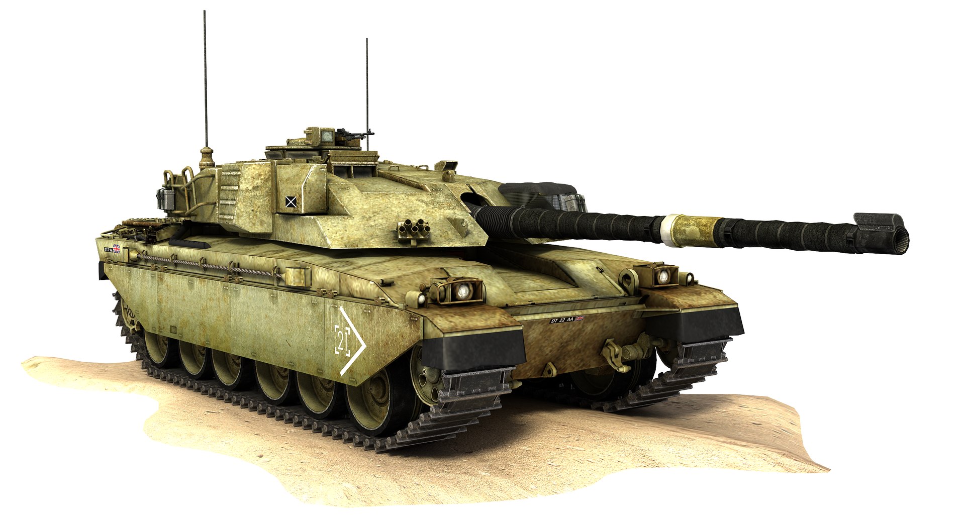 3d Model Of Challenger Battle Tank 2