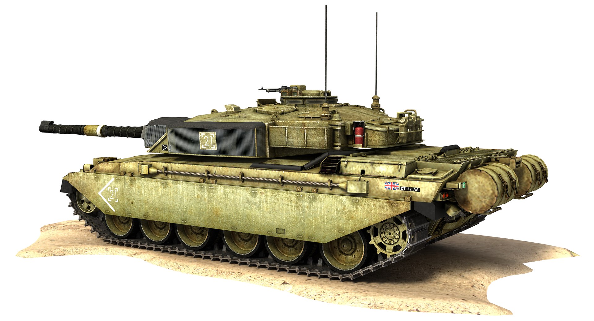 3d Model Of Challenger Battle Tank 2