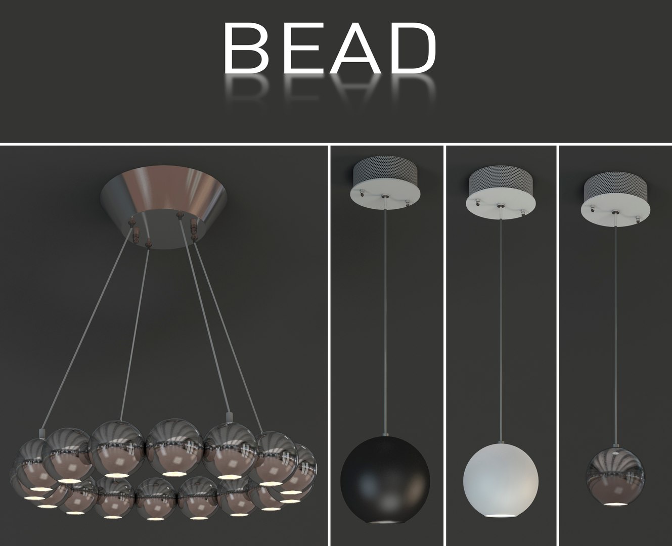 indoor light bead 3d model