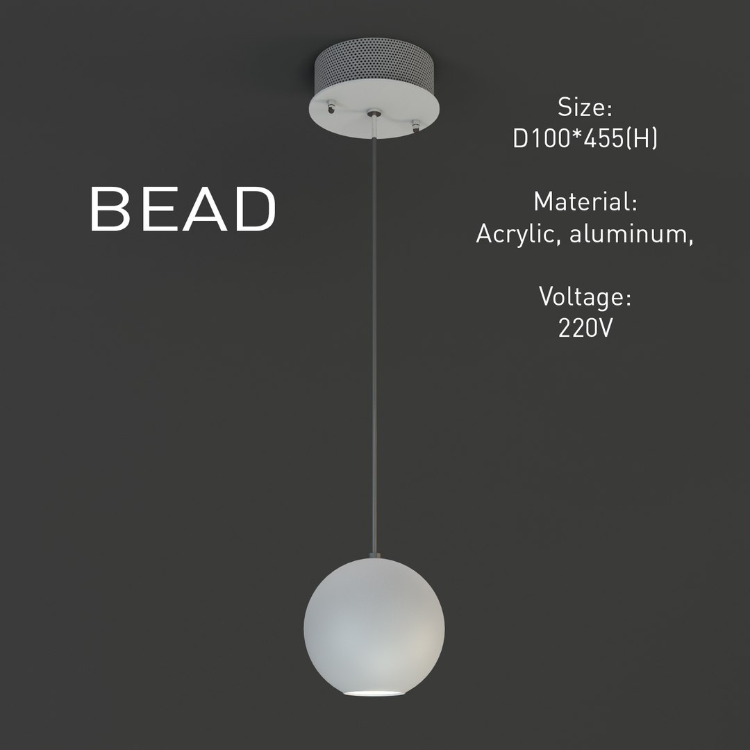 indoor light bead 3d model