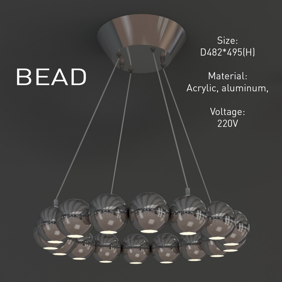 indoor light bead 3d model