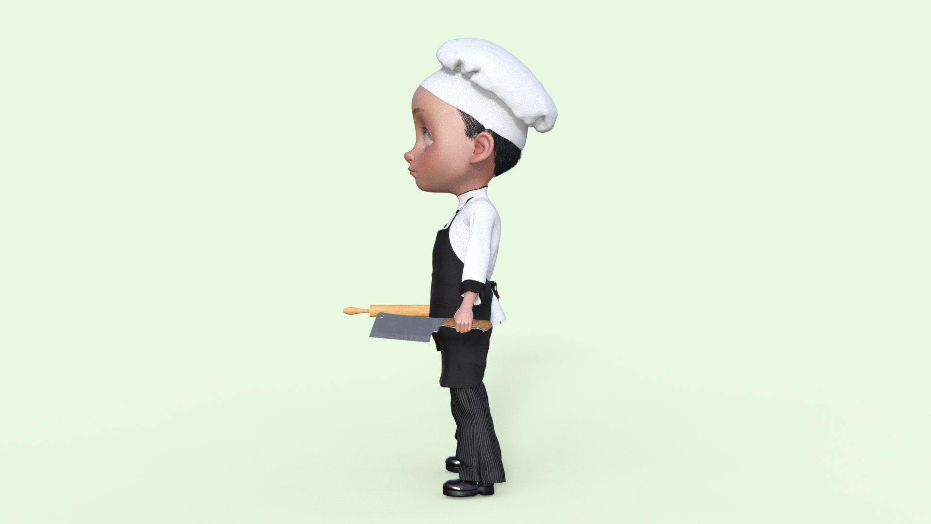 3D Model Cartoon Chef Rigged - TurboSquid 2191871