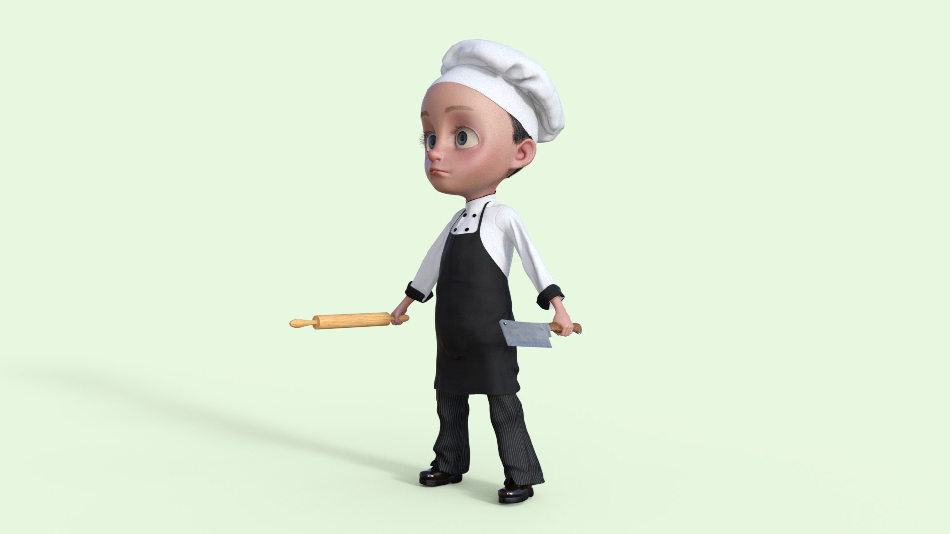 3D Model Cartoon Chef Rigged - TurboSquid 2191871