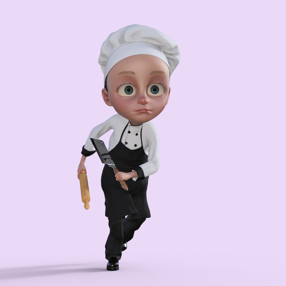 3D Model Cartoon Chef Rigged - TurboSquid 2191871