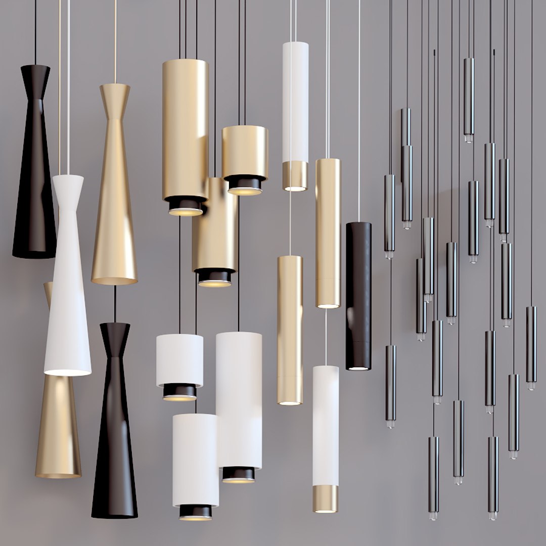 3D model pendants set 9 lamp - TurboSquid 1510169