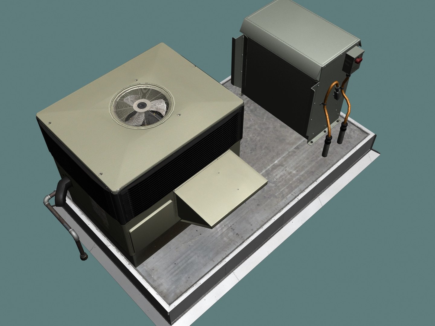 hvac unit rooftops 3d 3ds