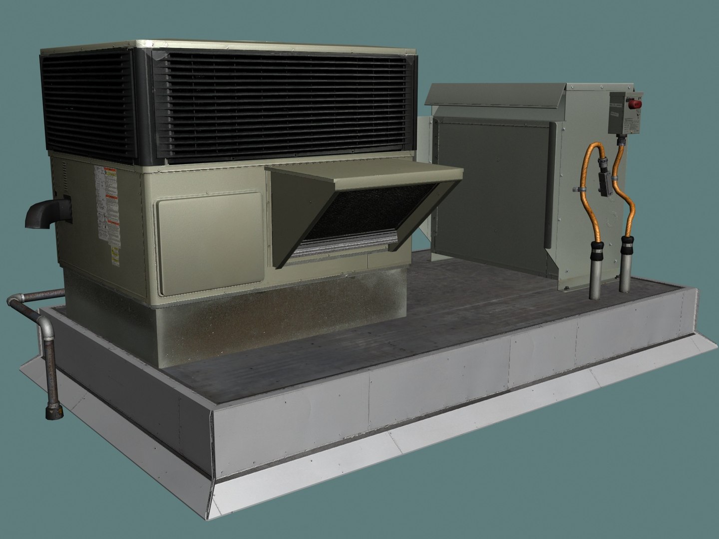 hvac unit rooftops 3d 3ds