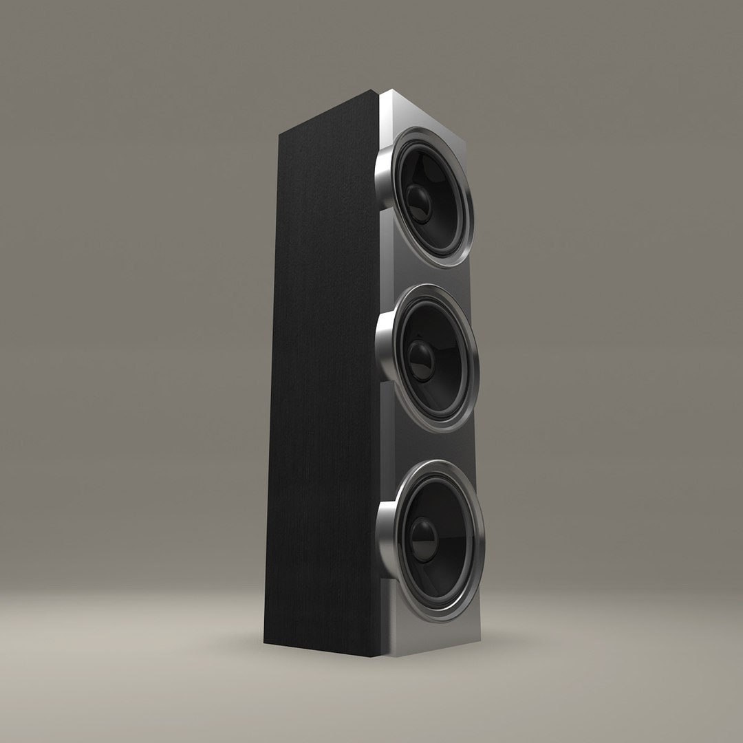 3d Modern Chrome Speaker Model