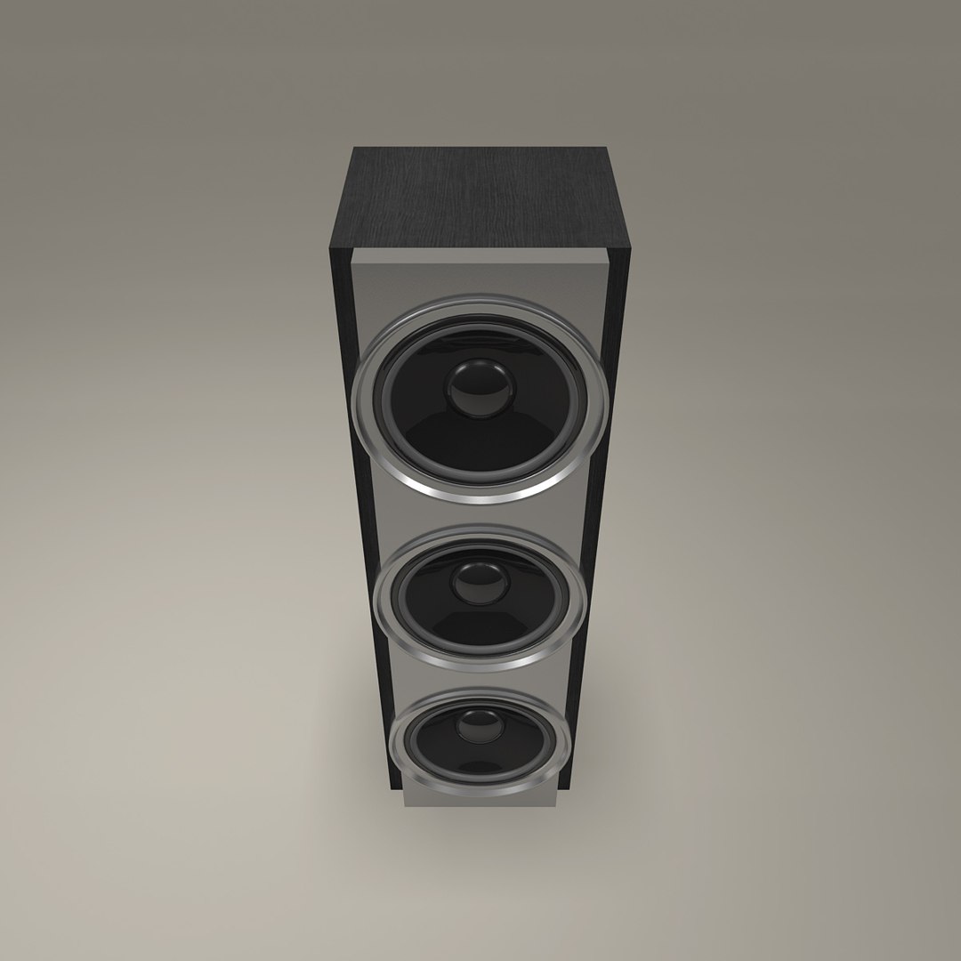 3d Modern Chrome Speaker Model