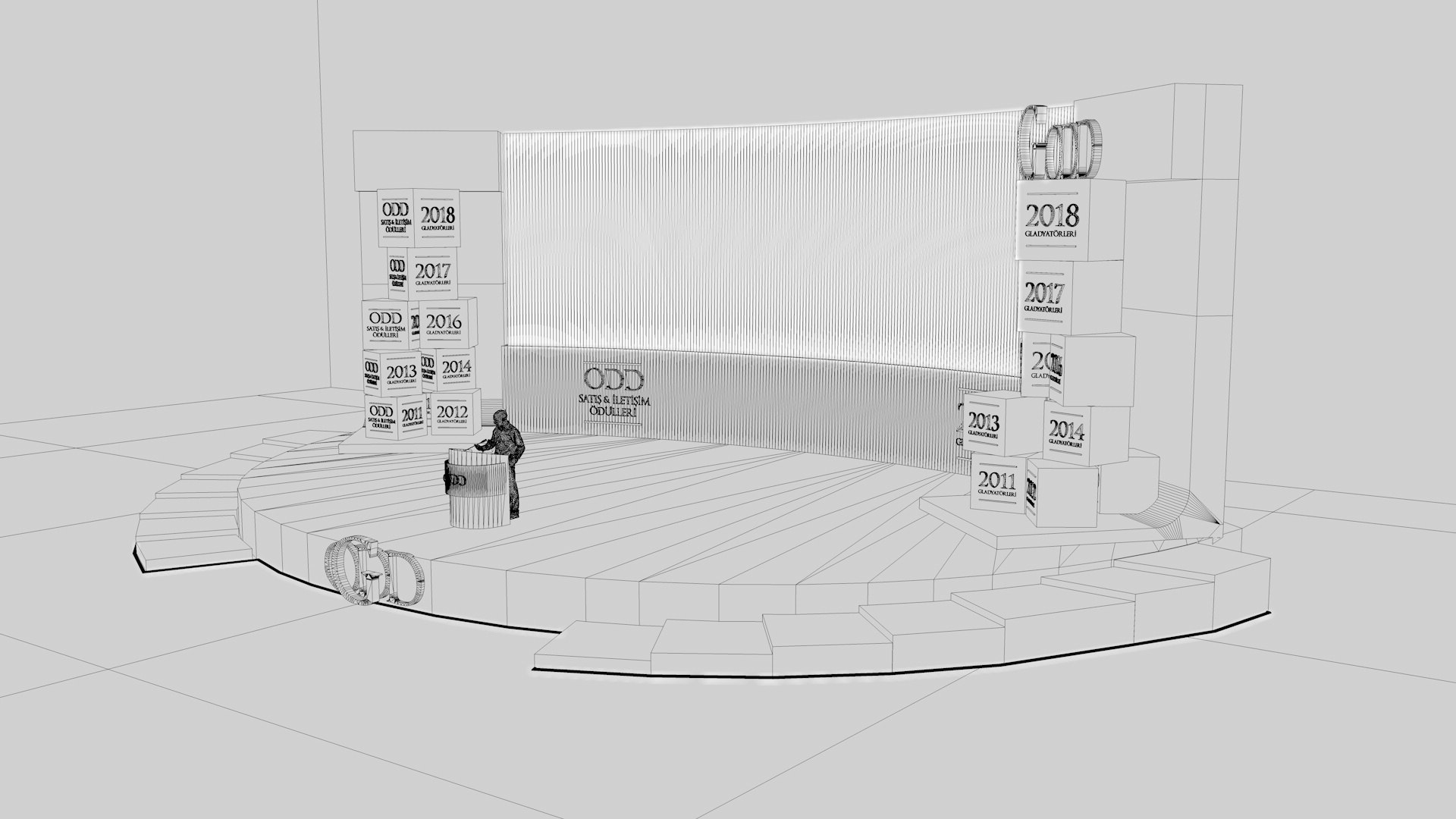 3D stage t model - TurboSquid 1623006