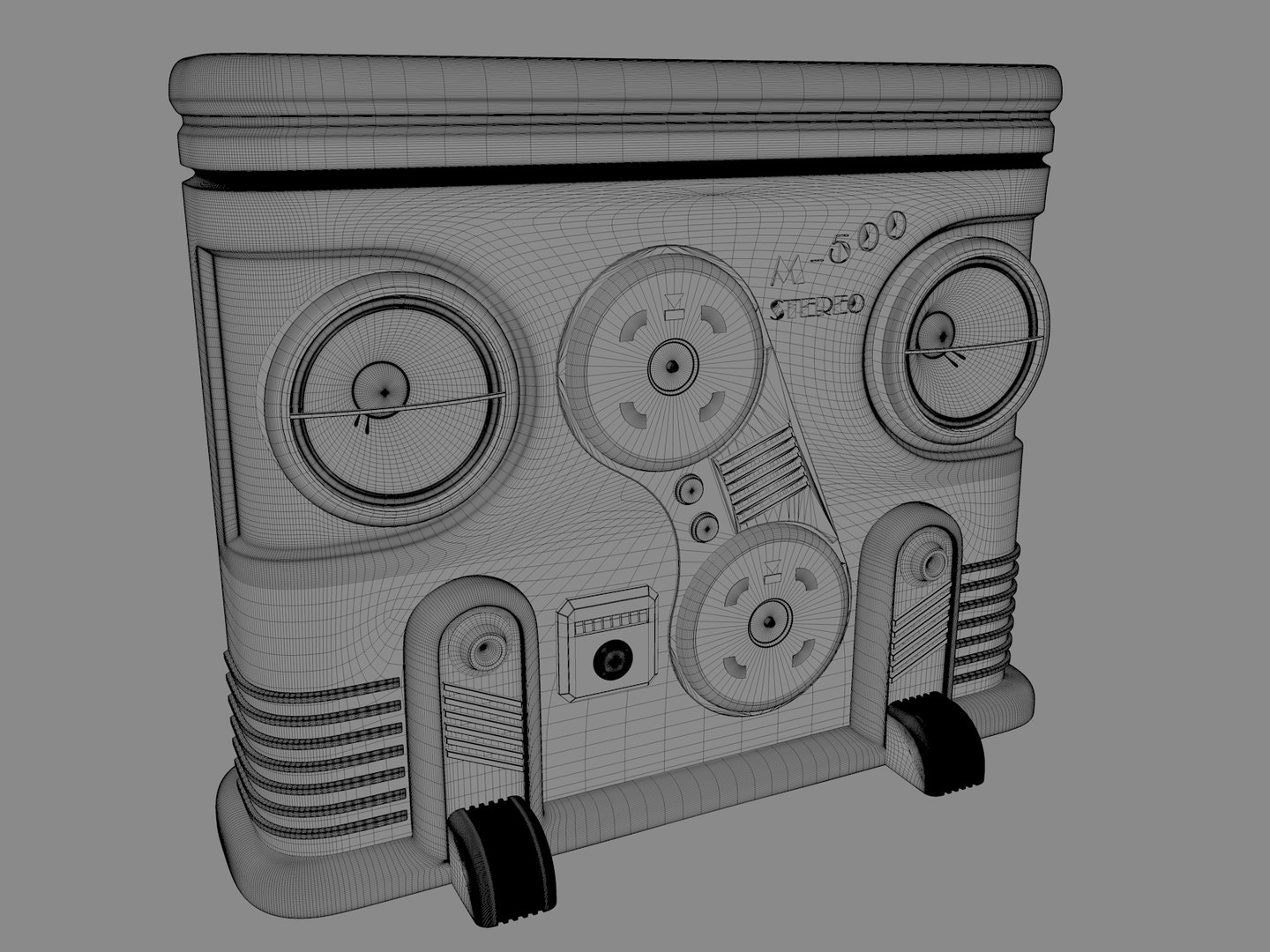 3d Model Retro Stereo