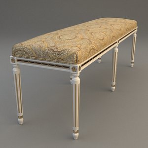 baroque style bench 3d max