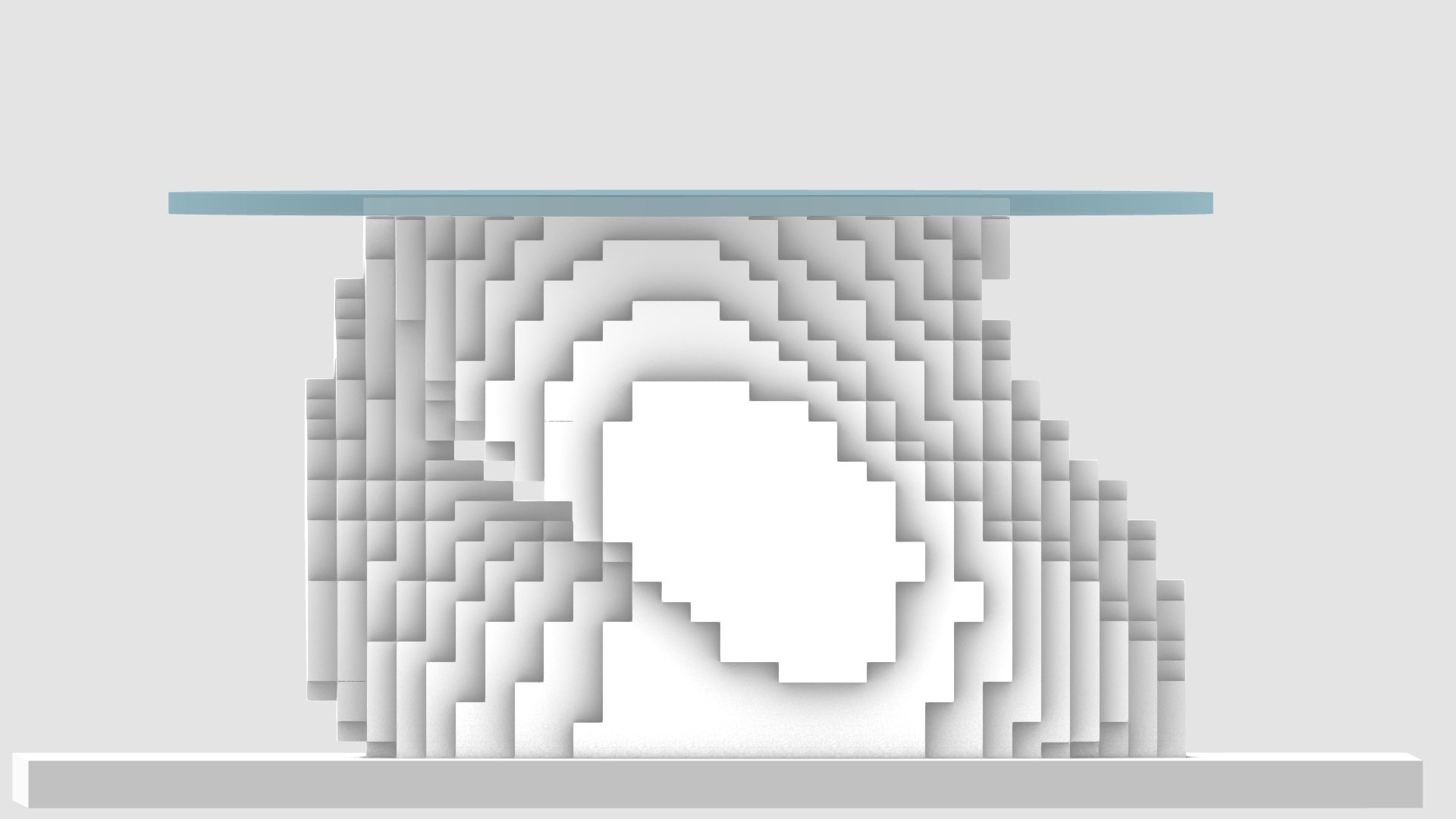 3D Voxel Coffee Table - TurboSquid 2259636
