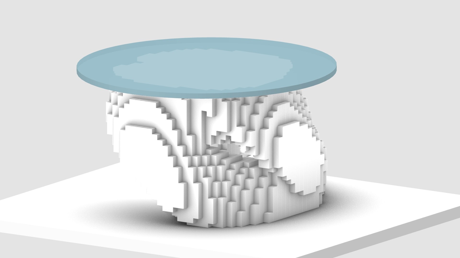 3D Voxel Coffee Table - TurboSquid 2259636