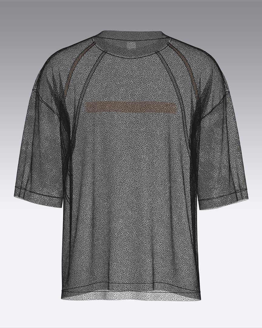 Mens Basic Tees With Chest Graphic Print And Cut And Sew Panel 3D Model ...