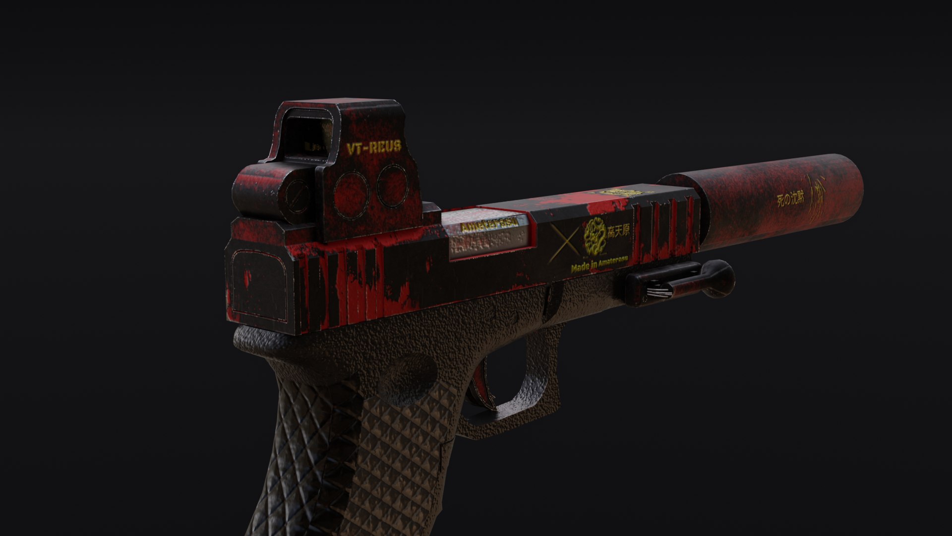 3D Low Poly Dragon Glock - TurboSquid 1807178