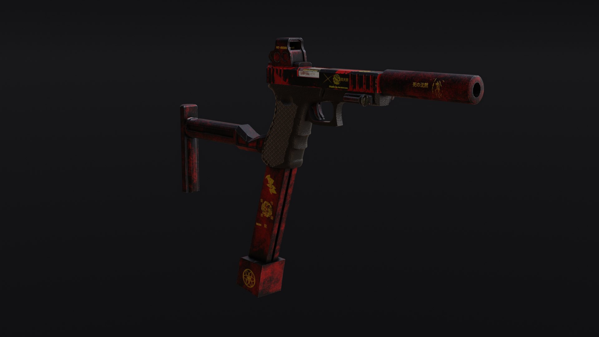 3D Low Poly Dragon Glock - TurboSquid 1807178