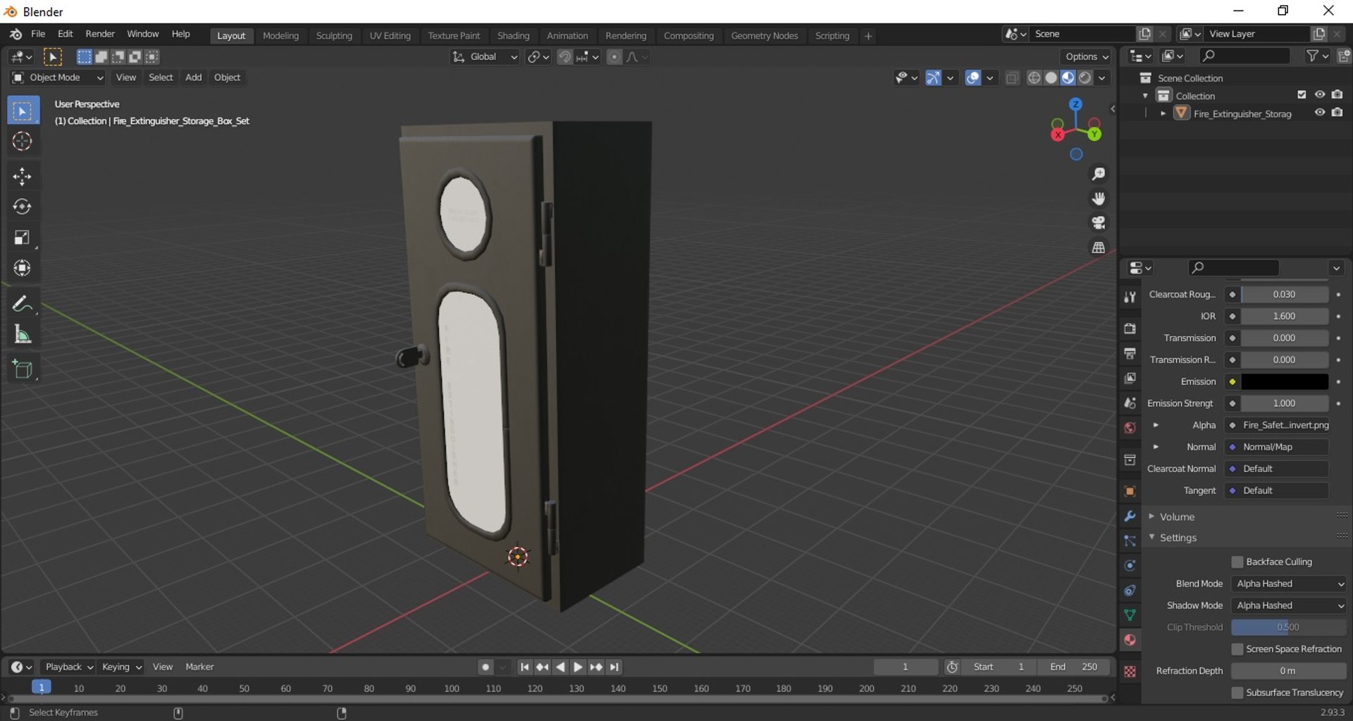 3D Fire Extinguisher Storage Box Set model - TurboSquid 1778374
