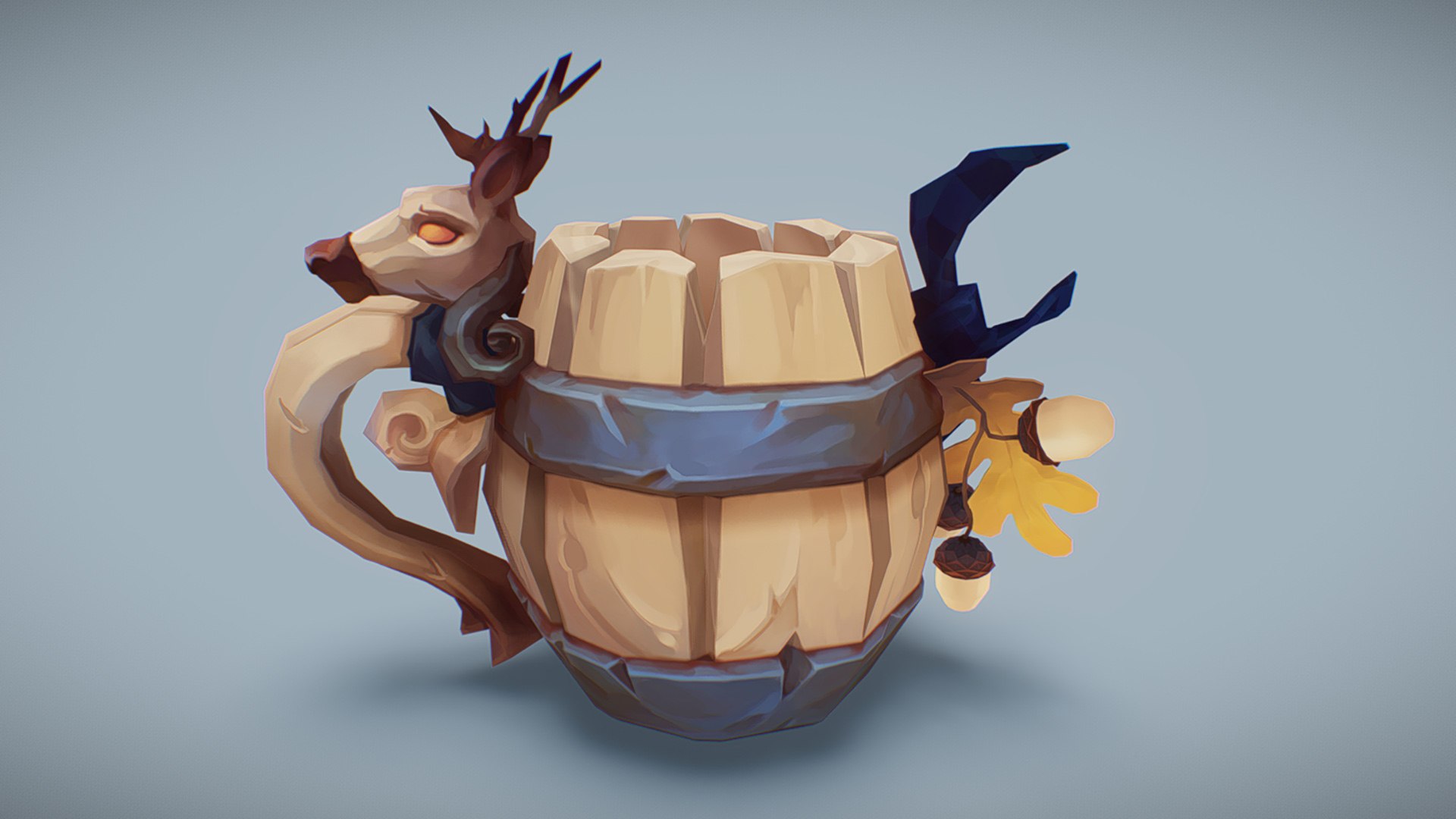 3D Fantasy Wooden Beer Mug - TurboSquid 2379907