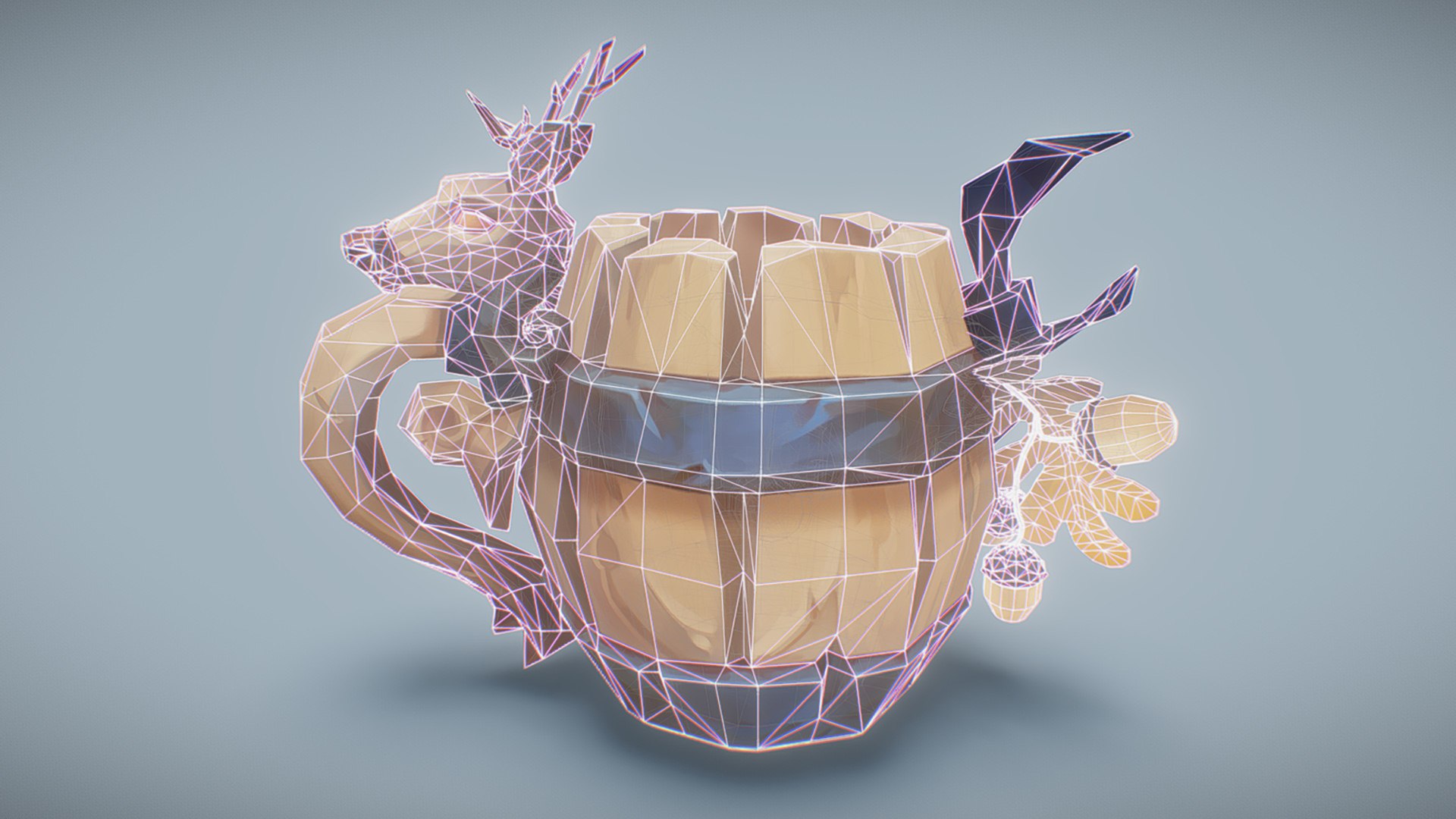 3D Fantasy Wooden Beer Mug - TurboSquid 2379907