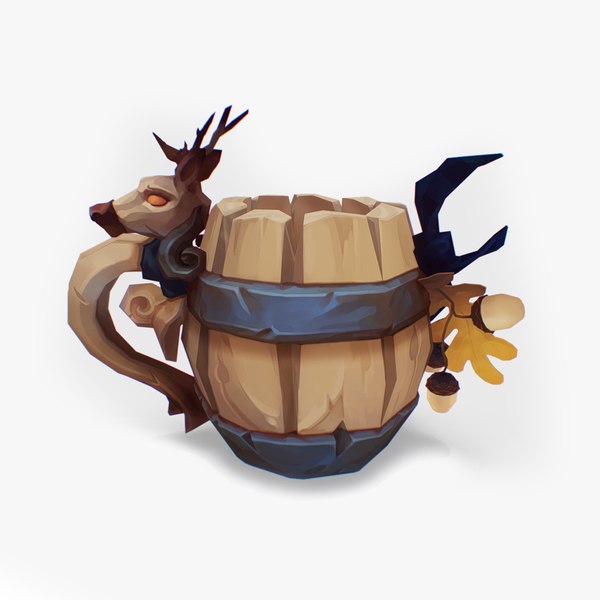 ファンタジー木製ビールジョッキ3Dモデル - TurboSquid 2379907