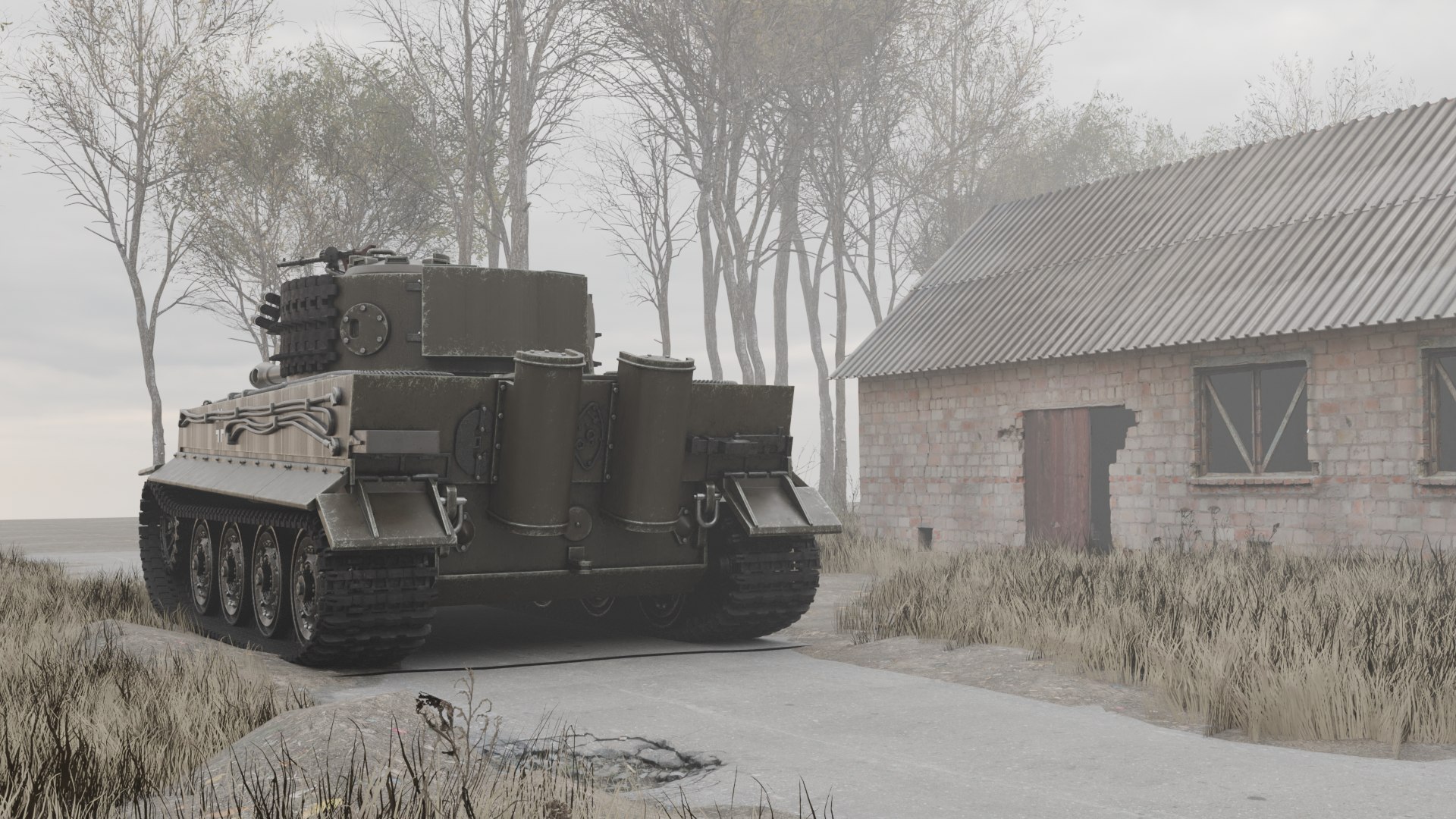 Panzerkampfwagen VI Tiger Ausf E Tiger I 3D Model - TurboSquid 2354918