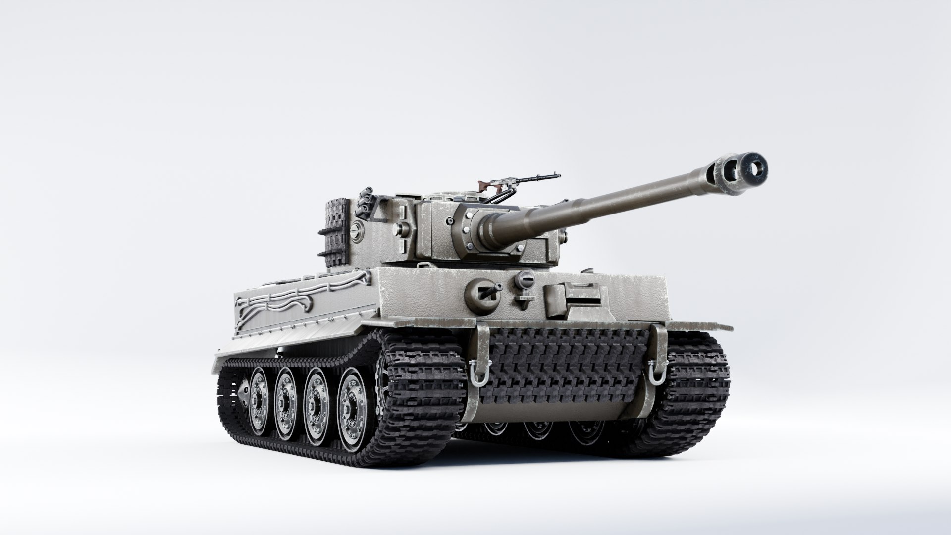 Panzerkampfwagen VI Tiger Ausf E Tiger I 3D Model - TurboSquid 2354918