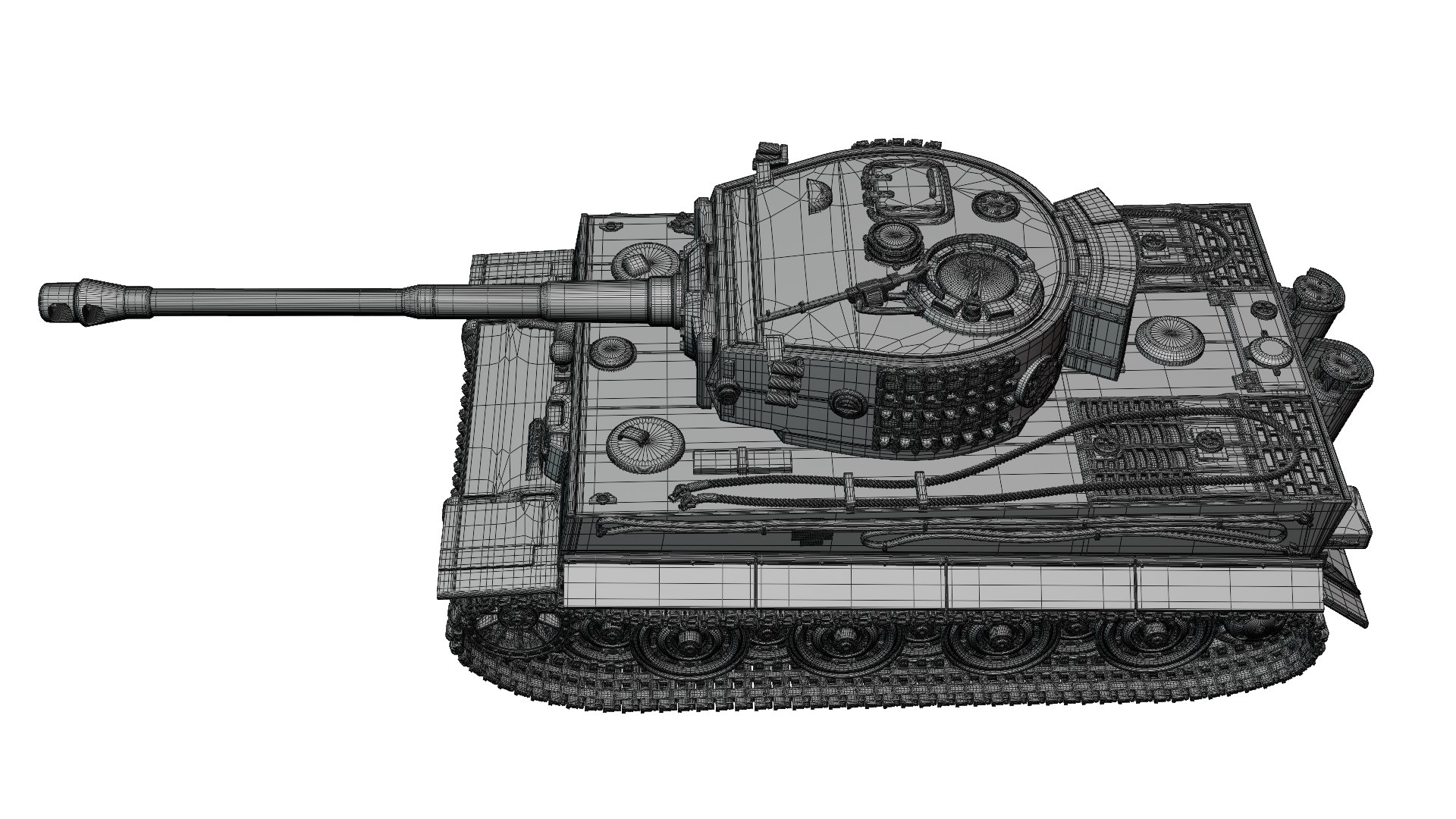 Panzerkampfwagen VI Tiger Ausf E Tiger I 3D Model - TurboSquid 2354918