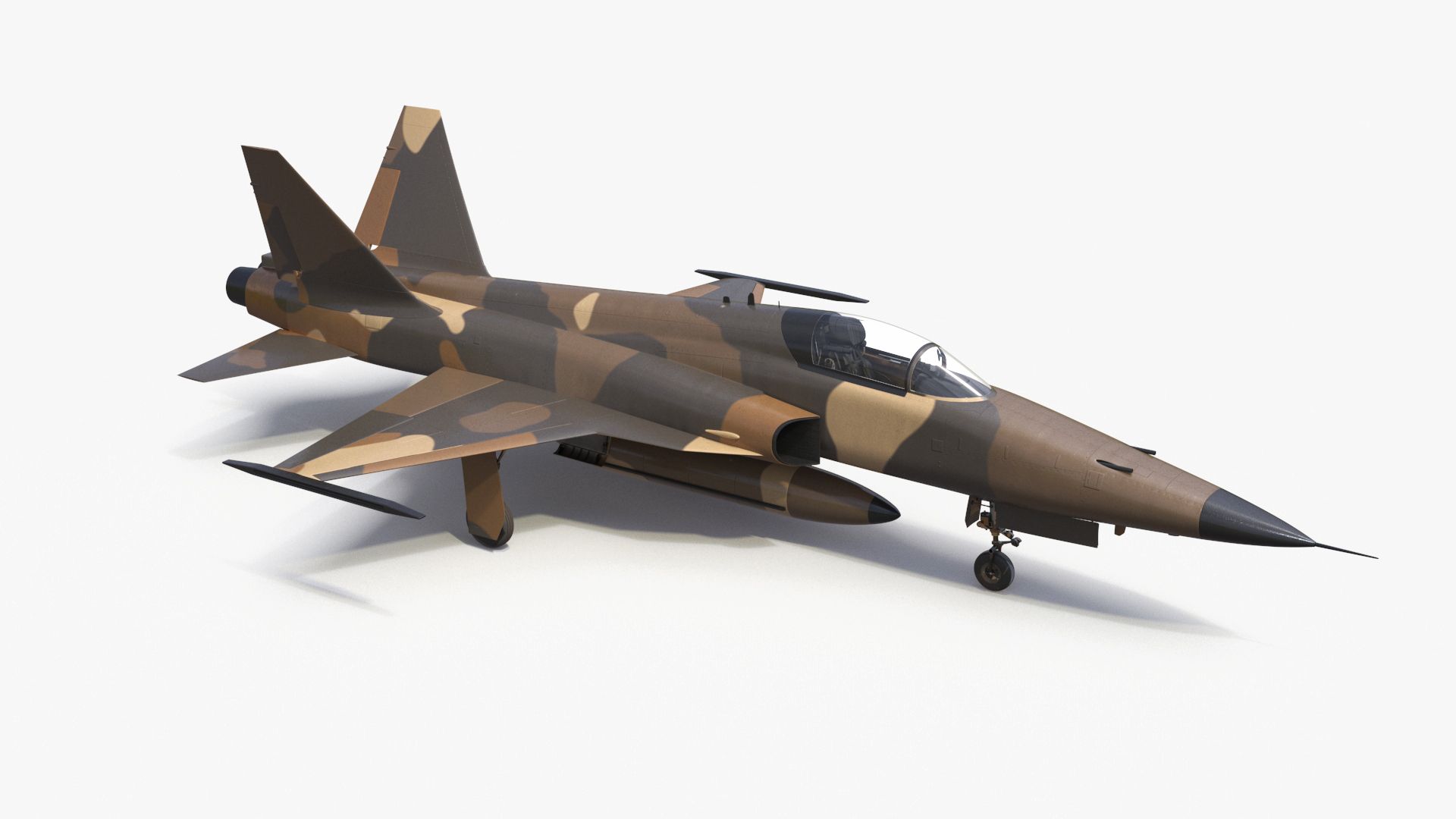 Sand Camouflaged Military Fighter Jet Rigged For Cinema 4D 3D ...