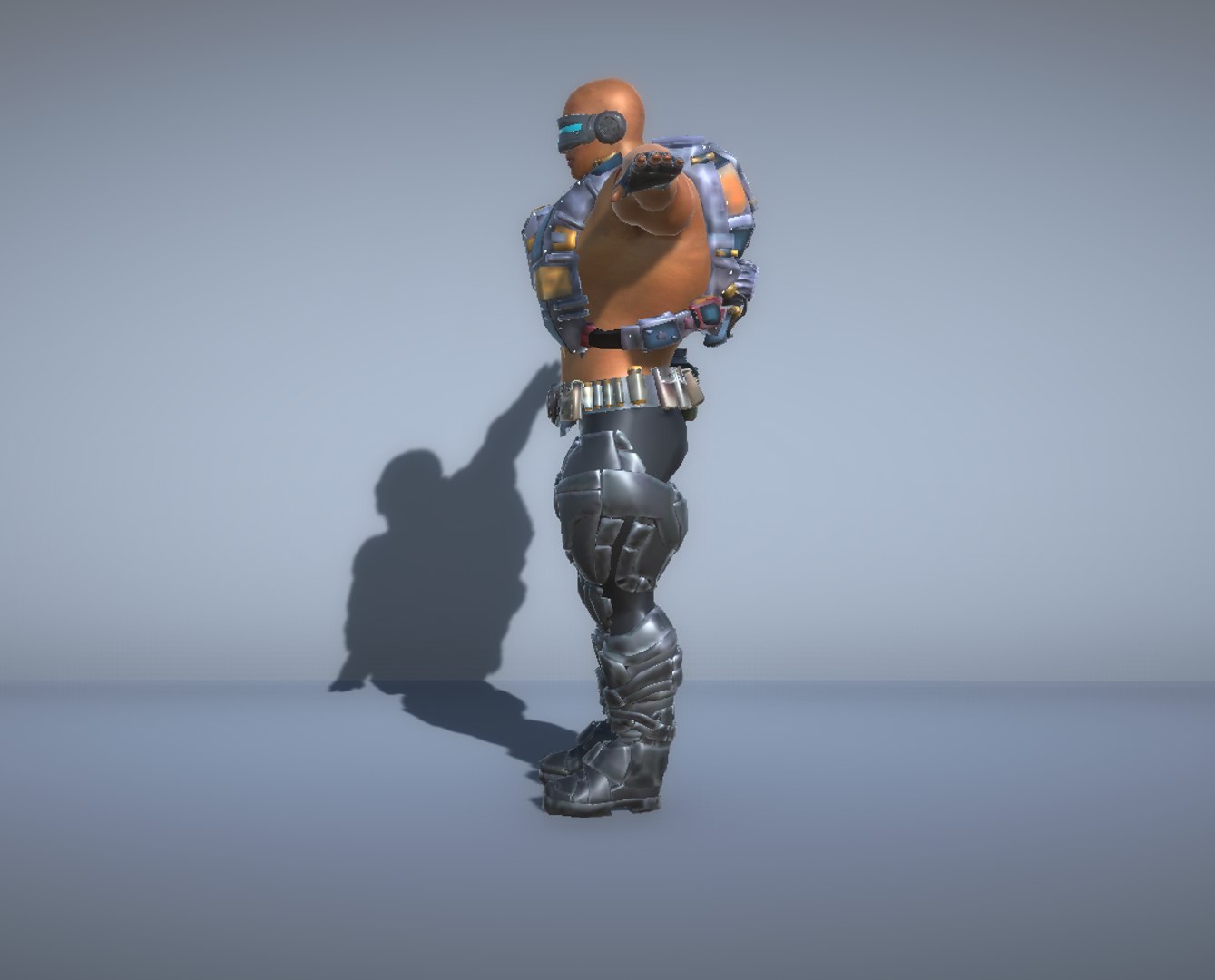 3D sci-fi cyborg-soldier laser gun - TurboSquid 1515389