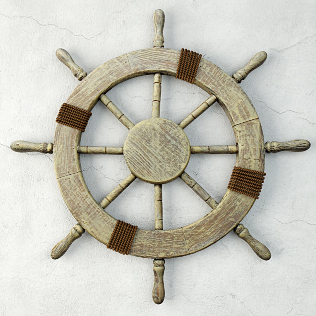Large Marine Ship Wheel 3D Model - TurboSquid 1204255