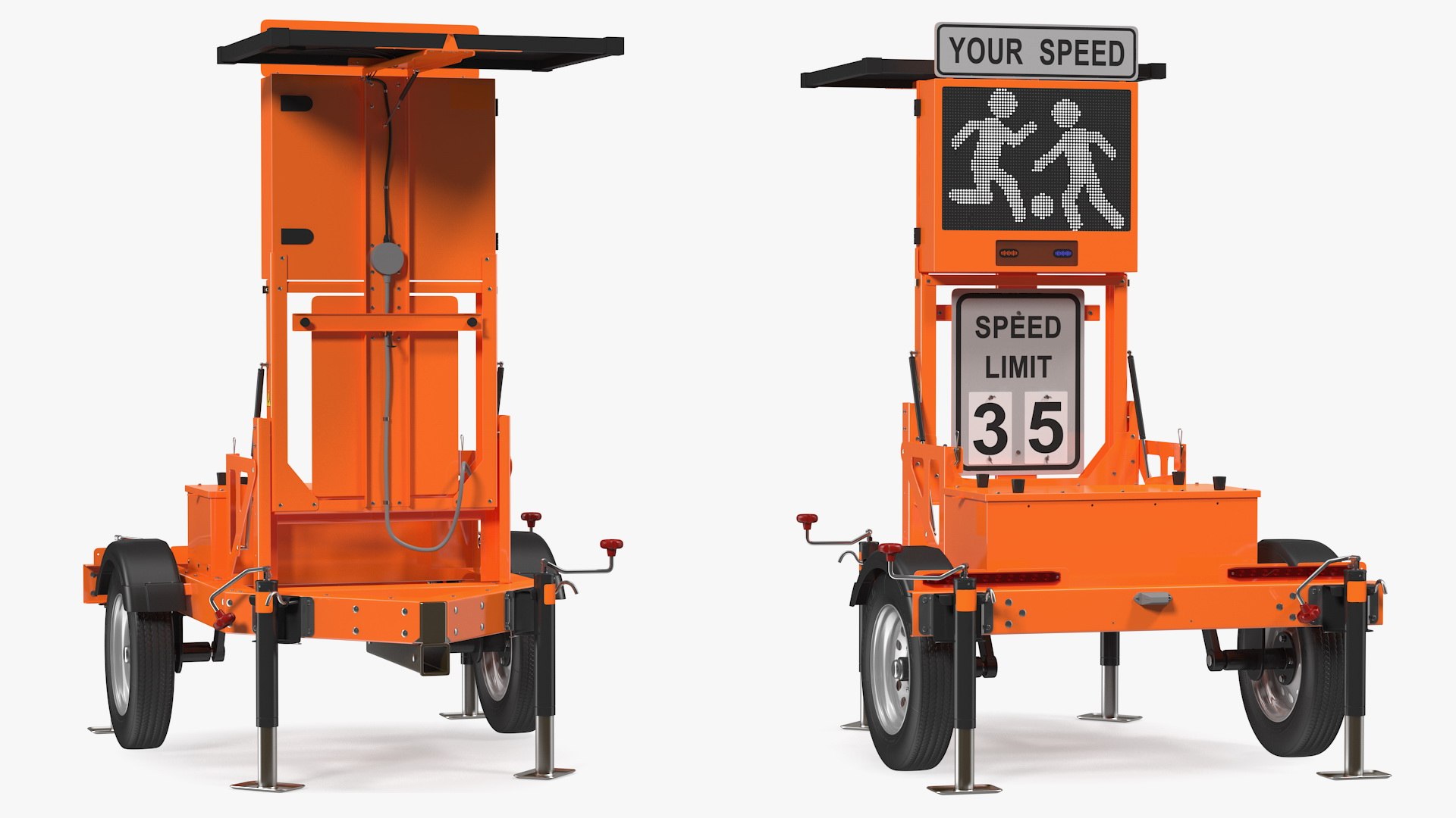 3D mobile matrix display trailer - TurboSquid 1632516