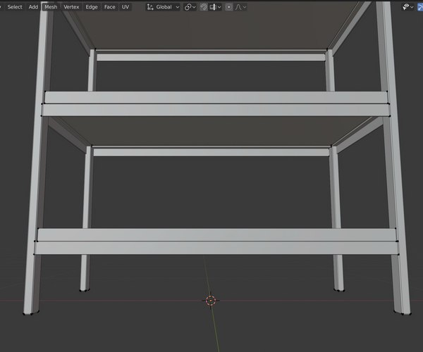 Painted rusty metal shelving 3D model - TurboSquid 1545503