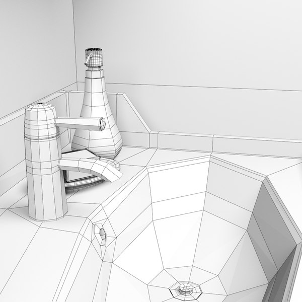 3d model bathroom basin