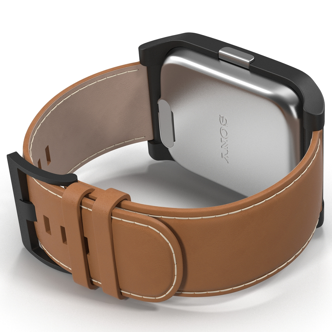 3d model sony smartwatch 3 leather