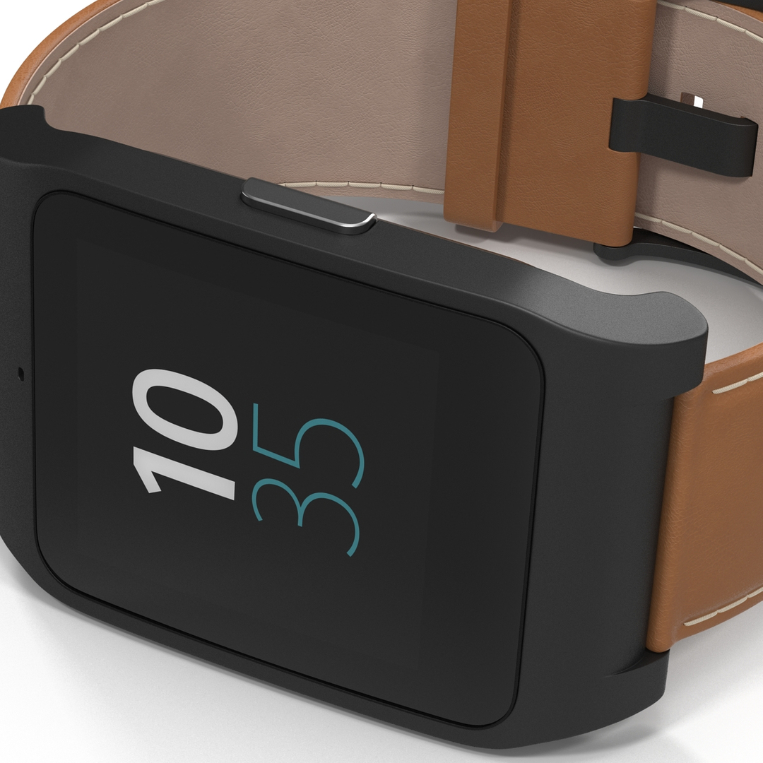 3d model sony smartwatch 3 leather