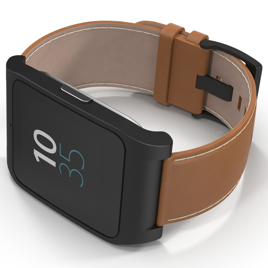 3d model sony smartwatch 3 leather