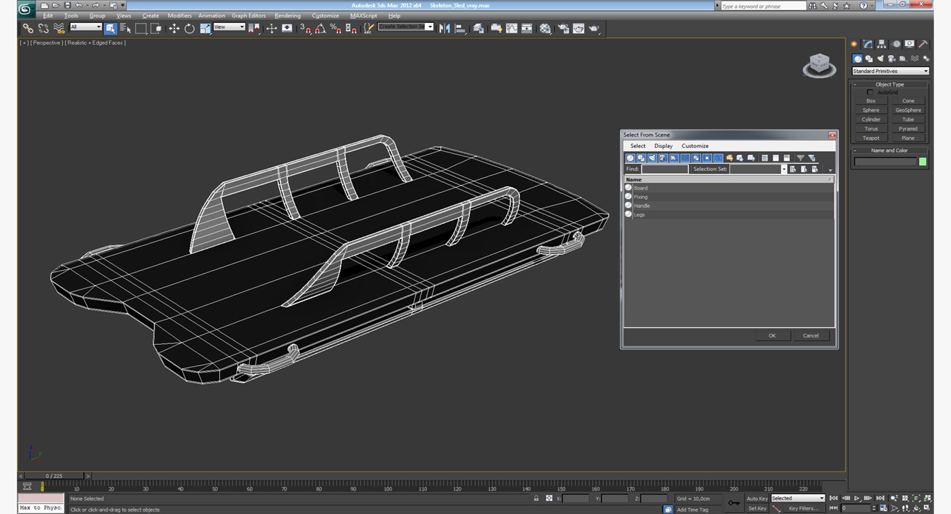 Skeleton Sled 3d Model