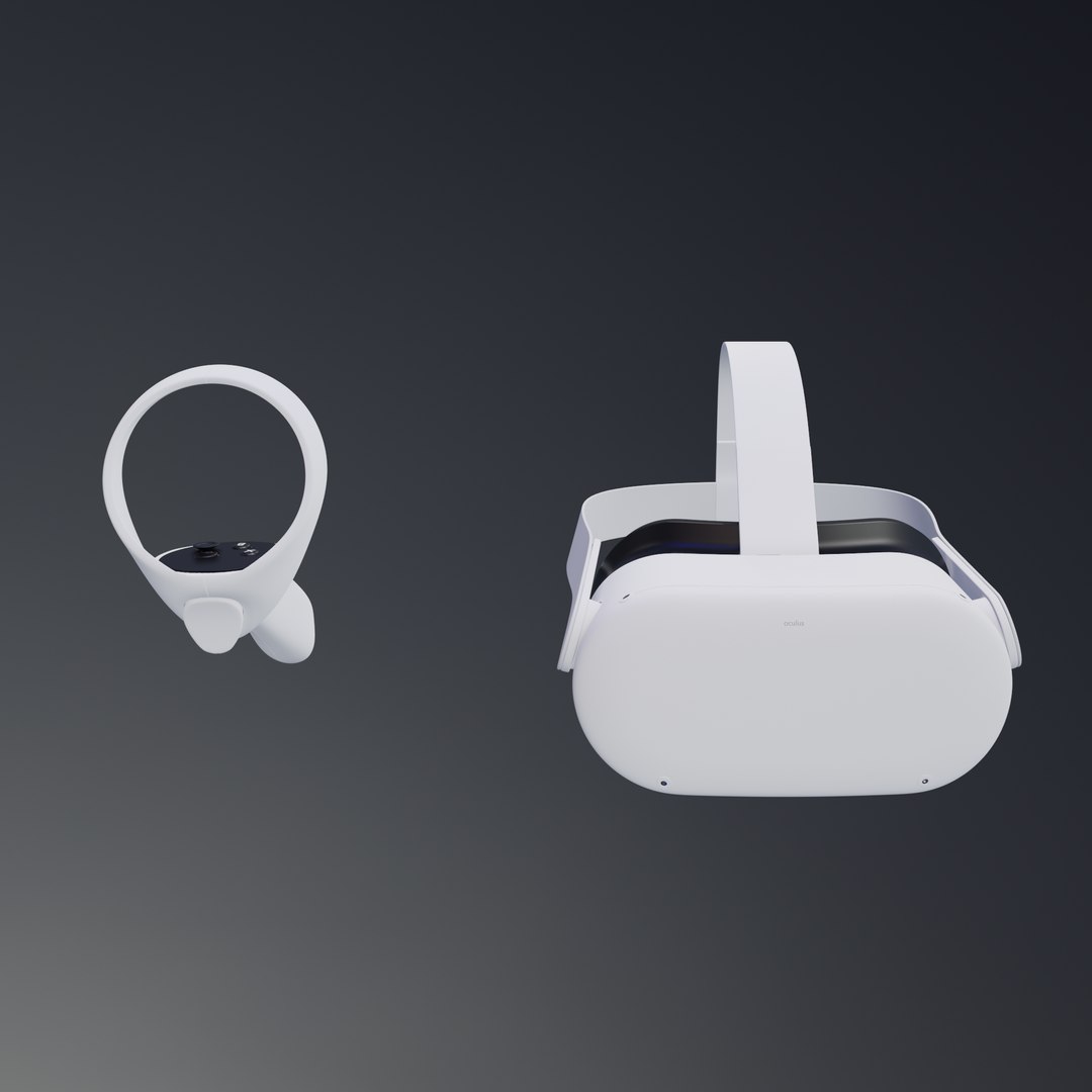 3D Oculus Quest 2 With Controllers Model - TurboSquid 2194859