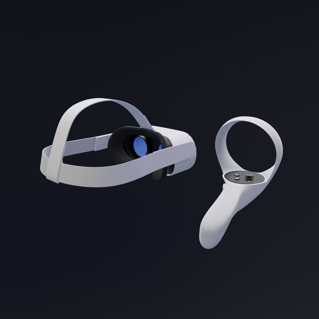 3D Oculus Quest 2 With Controllers Model - TurboSquid 2194859