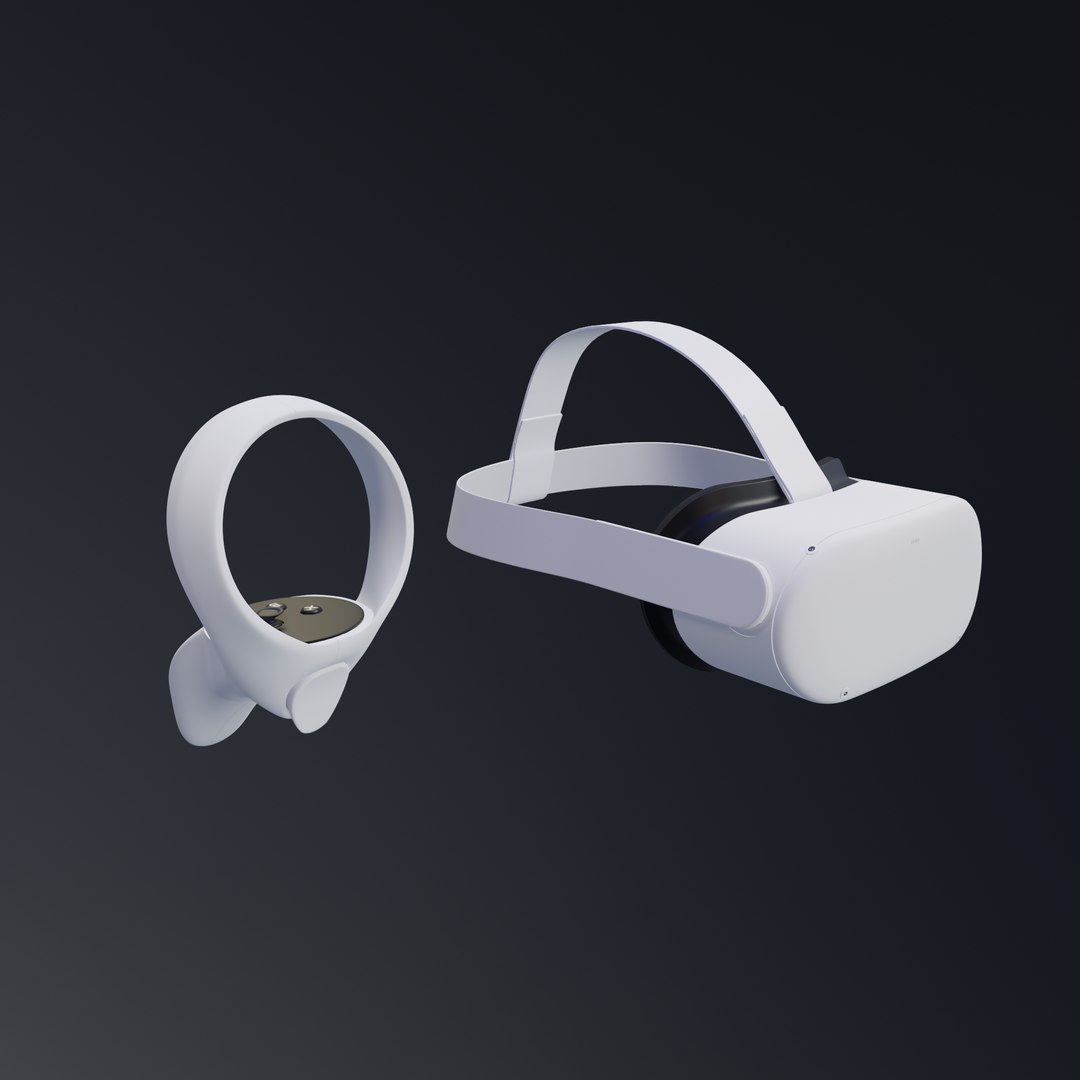 3D Oculus Quest 2 With Controllers Model - TurboSquid 2194859