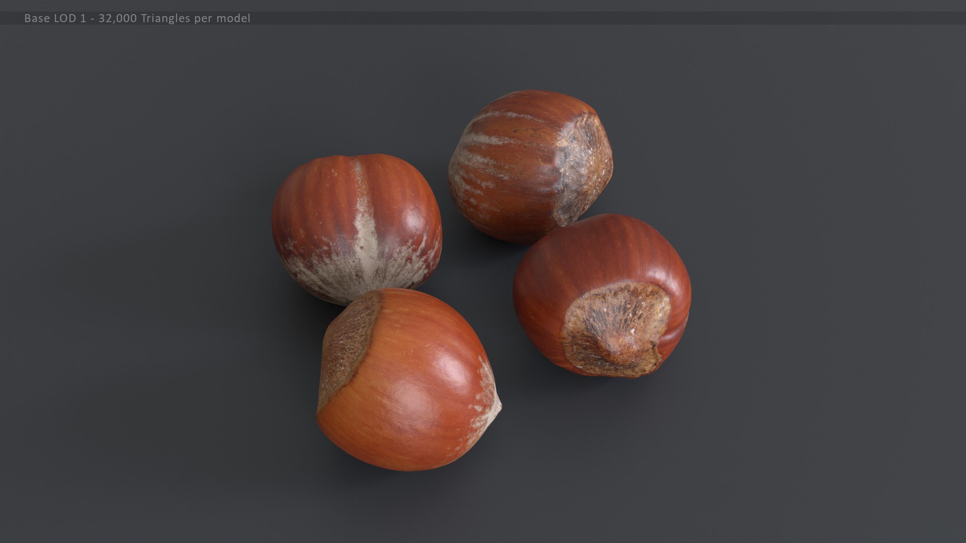 3D photogrammetry unshelled hazelnuts - TurboSquid 1501915