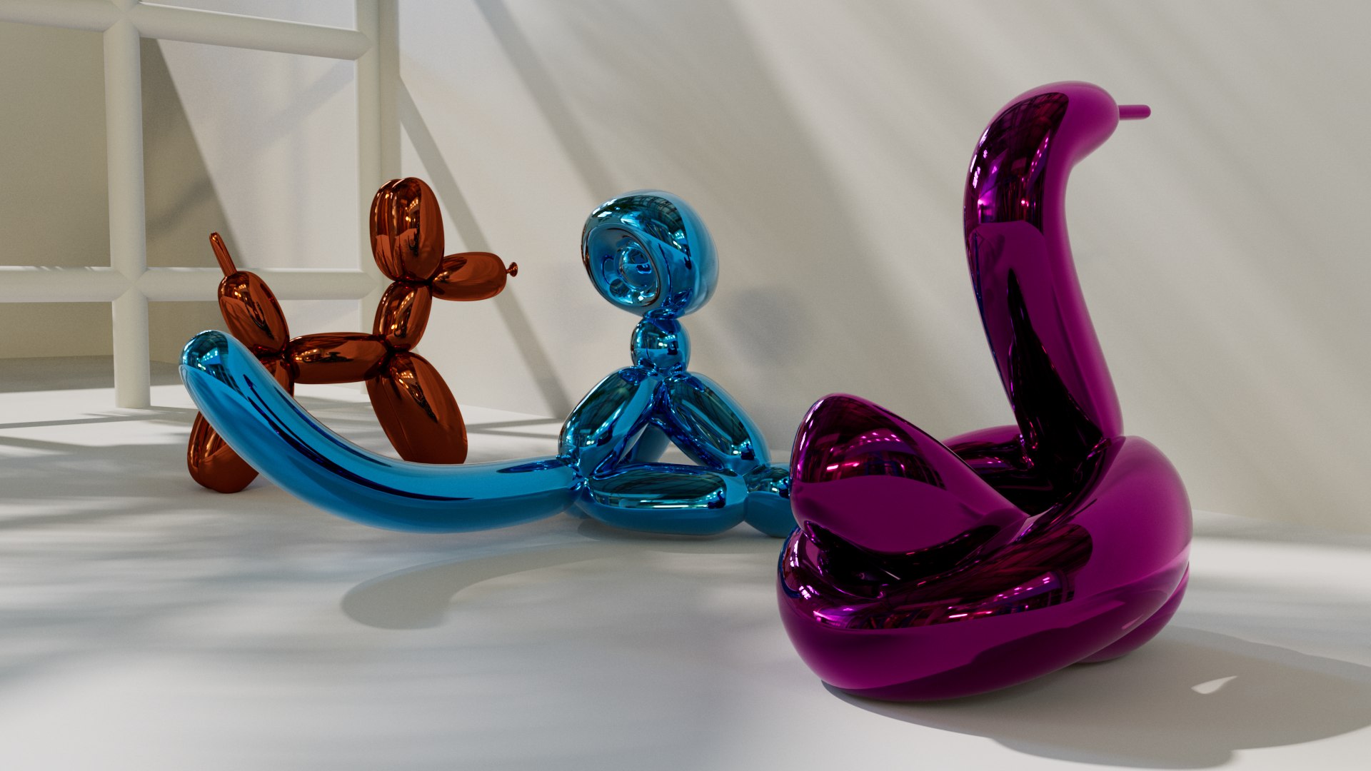 3D Model JEFF KOONS ANIMALS - TurboSquid 2183726