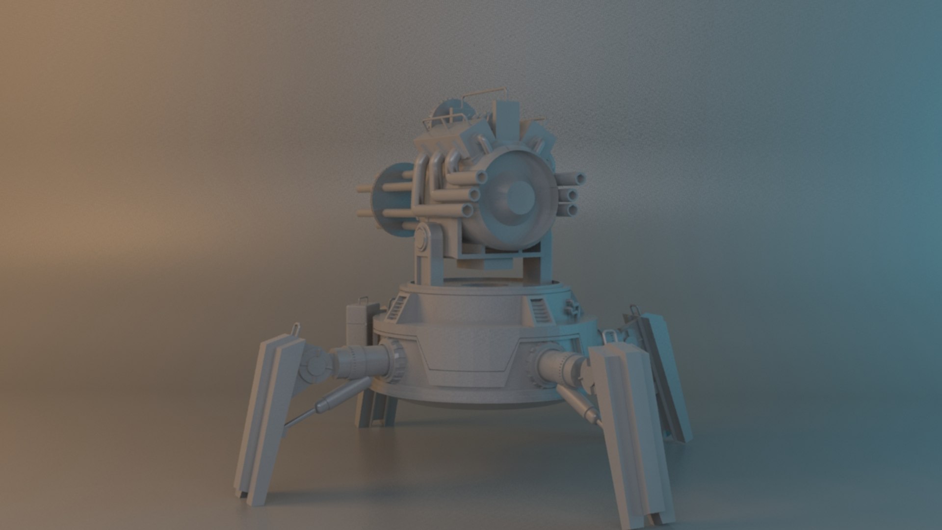 3d Model Of Robot Gun