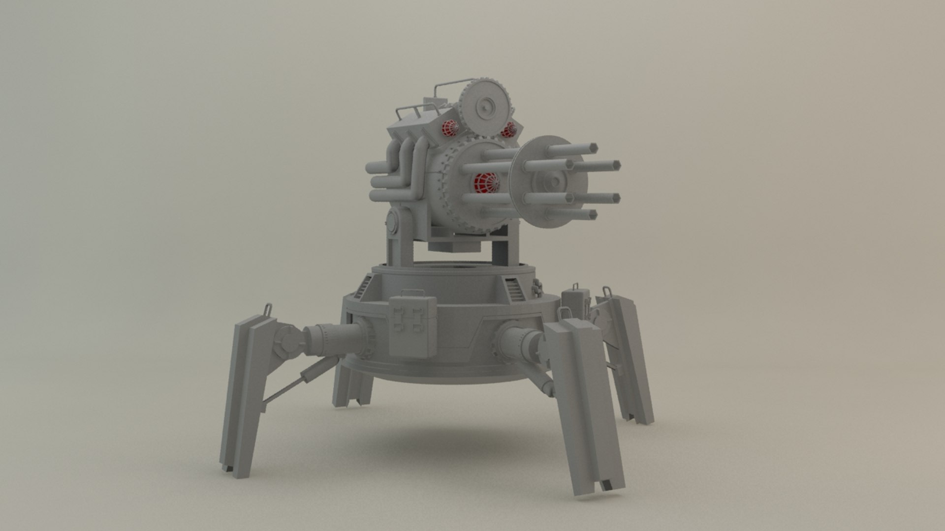 3d Model Of Robot Gun